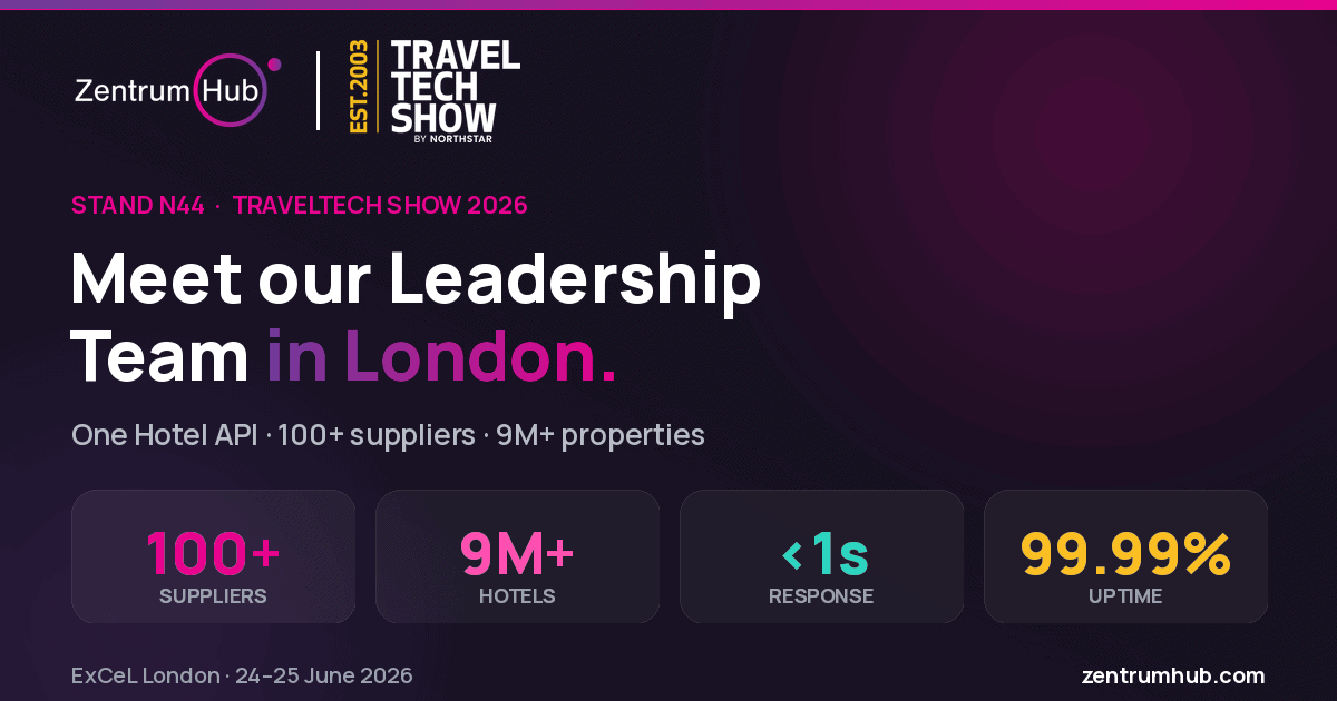 Meet ZentrumHub at TravelTech Show 2026 | Stand N44 London